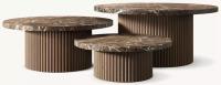 China Customizable Modern Side Table with Sintered Stone Top 500mm Diameter for Living Room for sale