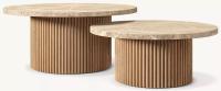 China Customizable Modern Side Table with Sintered Stone Top 500mm Diameter for Living Room for sale