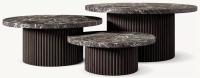 China Customizable Modern Side Table with Sintered Stone Top 500mm Diameter for Living Room for sale