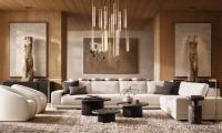 China Customizable Modern Side Table with Sintered Stone Top 500mm Diameter for Living Room for sale
