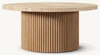 China Customizable Modern Side Table with Sintered Stone Top 500mm Diameter for Living Room for sale