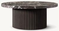 China Customizable Modern Side Table with Sintered Stone Top 500mm Diameter for Living Room for sale