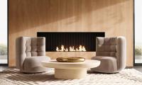 China Modern Rectangle Coffee Table 800mm 600mm 450mm with Stainless Steel Base and Customizable Sintered Stone/Wood Top for sale