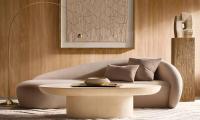 China Modern Rectangle Coffee Table 800mm 600mm 450mm with Stainless Steel Base and Customizable Sintered Stone/Wood Top for sale