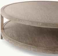 China Customizable Modern Round Coffee Table with Wood Top Stainless Steel Base for Living Room for sale