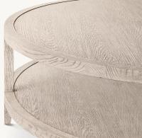 China Customizable Modern Round Coffee Table with Wood Top Stainless Steel Base for Living Room for sale