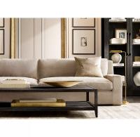 China Modern Stainless Steel Coffee Table 1200mm Sintered Stone Top Living Room Furniture for sale