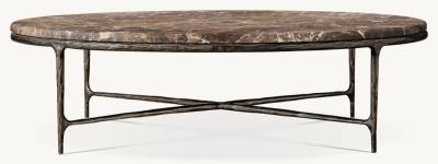 China Custom Size Modern Coffee Table Stainless Steel Ceramic Top 1200mm Living Room Furniture for sale