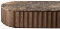 China Modern Rectangle Coffee Table Set Stainless Steel Sintered Stone Top 1300mm 1600mm 1900mm Custom Sizes for sale
