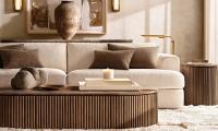 China Modern Rectangle Coffee Table Set Stainless Steel Sintered Stone Top 1300mm 1600mm 1900mm Custom Sizes for sale