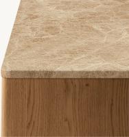 China Modern Rectangle Coffee Table Stainless Steel Sintered Stone Top 1300x600x450mm Custom Size for sale