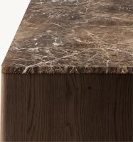 China Modern Rectangle Coffee Table Stainless Steel Sintered Stone Top 1300x600x450mm Custom Size for sale