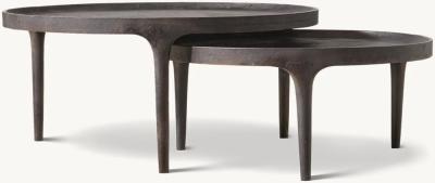 China Modern Modular Coffee Table Set Stainless Steel Sintered Stone Top 900mm 1200mm Custom Size for sale