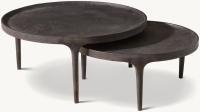 China Modern Modular Coffee Table Set Stainless Steel Sintered Stone Top 900mm 1200mm Custom Size for sale