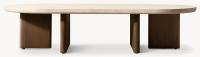 China Modern Stainless Steel Coffee Table 1200mm Sintered Stone Top Living Room Furniture for sale