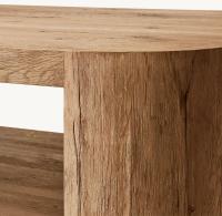 China Modern Rectangle Coffee Table 1200x600x450mm Wood Top Sintered Stone Base Living Room Furniture for sale