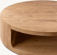 China Modern Rectangle Coffee Table with Sintered Stone Base Wood Top 900 1200 1500mm for sale