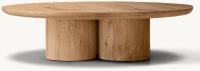 China Modern Rectangle Coffee Table with Wood Top and Sintered Stone Base 1000-1500mm for sale