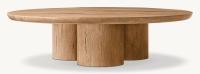 China Modern Rectangle Coffee Table with Wood Top and Sintered Stone Base 1000-1500mm for sale