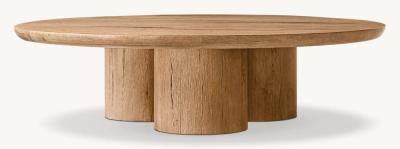 China Modern Rectangle Coffee Table with Wood Top and Sintered Stone Base 1000-1500mm for sale