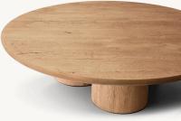 China Modern Rectangle Coffee Table with Wood Top and Sintered Stone Base 1000-1500mm for sale