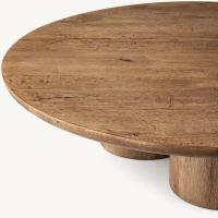 China Modern Rectangle Coffee Table with Wood Top and Sintered Stone Base 1000-1500mm for sale