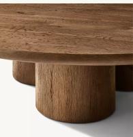 China Modern Rectangle Coffee Table with Wood Top and Sintered Stone Base 1000-1500mm for sale