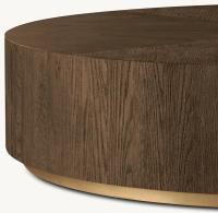 China Modern Round Coffee Table Set for Living Room 900 1200 1500mm Sintered Stone Top for sale