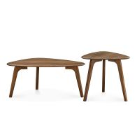 China Modern Walnut Coffee Table Living Room Furniture Stainless Steel Sintered Stone Top 1940x2040x1890mm for sale