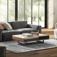 China Modern Light Luxury Solid Wood Coffee Table 4720x2750x1180mm Stainless Steel Base for sale