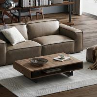 China Modern Light Luxury Solid Wood Coffee Table 4720x2750x1180mm Stainless Steel Base for sale