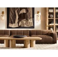 China Modern Light Luxury Solid Wood Coffee Table 1200mm 1500mm 1700mm Stainless Steel Sintered Stone Top for sale