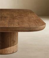 China Modern Light Luxury Solid Wood Coffee Table 1200mm 1500mm 1700mm Stainless Steel Sintered Stone Top for sale