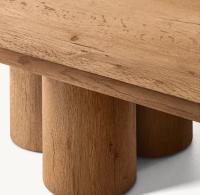 China Modern Light Luxury Solid Wood Coffee Table 1200mm 1500mm 1700mm Stainless Steel Sintered Stone Top for sale