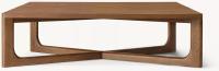 China Modern Square Coffee Table with Wood Top Stainless Steel Base 1200x1200x450mm for sale