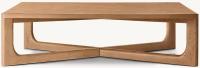 China Modern Square Coffee Table with Wood Top Stainless Steel Base 1200x1200x450mm for sale