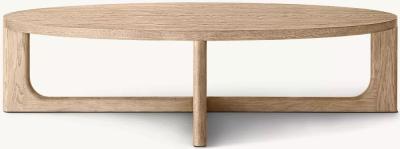 China Modern Solid Wood Round Coffee Table 300mm Height Stainless Steel Base Living Room Furniture for sale