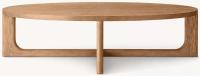 China Modern Solid Wood Round Coffee Table 300mm Height Stainless Steel Base Living Room Furniture for sale