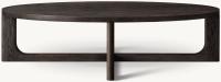 China Modern Solid Wood Round Coffee Table 300mm Height Stainless Steel Base Living Room Furniture for sale