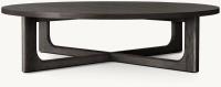 China Modern Solid Wood Round Coffee Table 300mm Height Stainless Steel Base Living Room Furniture for sale