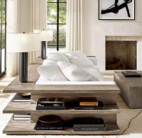 China Modern Sintered Stone Coffee Table 450mm Height with Stainless Steel Base - 1500×800mm & 1700×1000mm Sizes for sale
