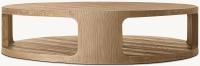 China Modern Light Luxury Solid Wood Coffee Table 1000x1000x450mm Stainless Steel Base for sale