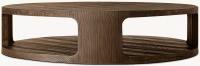 China Modern Light Luxury Solid Wood Coffee Table 1000x1000x450mm Stainless Steel Base for sale
