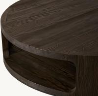 China Modern Light Luxury Solid Wood Coffee Table 1000x1000x450mm Stainless Steel Base for sale