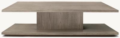 China Modern Wood Top Coffee Table 1000x1000x450mm Stainless Steel Base Living Room Furniture for sale