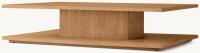China Modern Wood Top Coffee Table 1000x1000x450mm Stainless Steel Base Living Room Furniture for sale