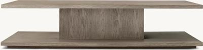 China Modern Coffee Table 1200x600x450mm Wood Top Stainless Steel Base Customizable for sale