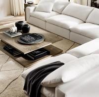China Modern Coffee Table 1200x600x450mm Wood Top Stainless Steel Base Customizable for sale