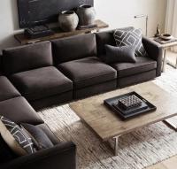 China Modern Luxury Sintered Stone Coffee Table 1200-1700mm Customizable Stainless Steel Base Furniture for sale