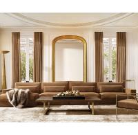 China Modern Coffee Table 1400×800×450mm with Stainless Steel Frame and Wood Top - Customizable Luxury Furniture for sale